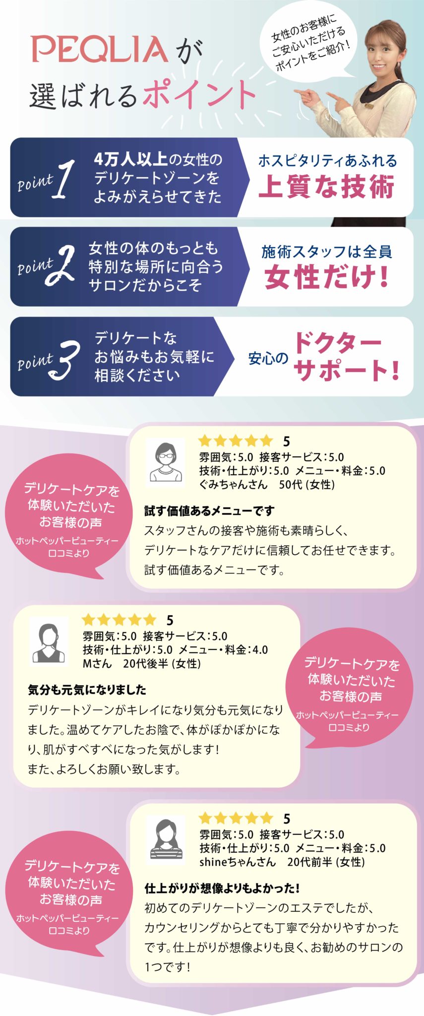 PEQLIA - PEQLIA 【女性用デリケートケア専門サロン】